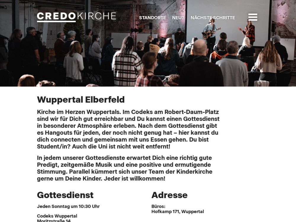 ⛪ CREDO Kirche Wuppertal Elberfeld
